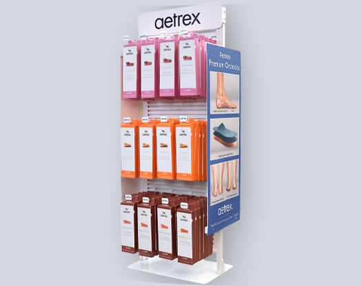 All-in-one display with Orthotic Panels – Aetrex Technology
